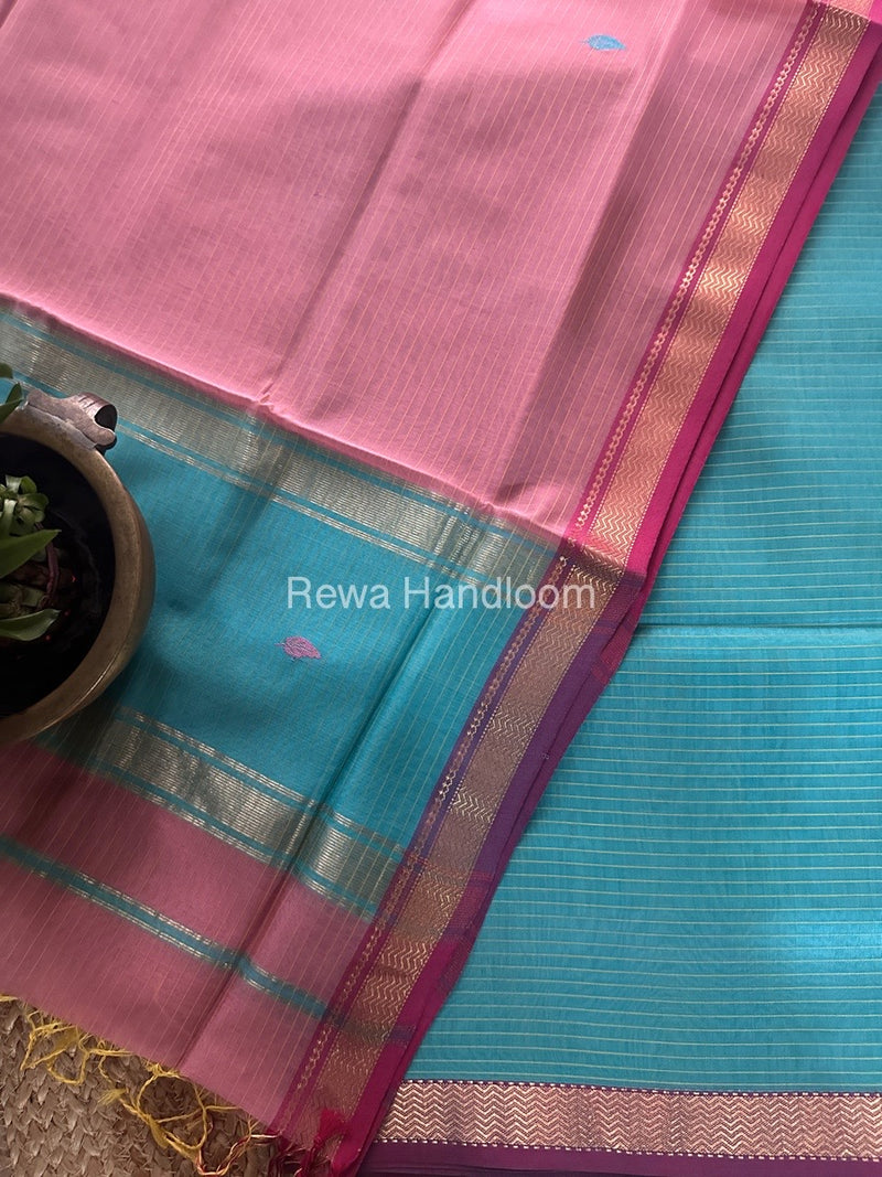 Maheshwari Sea Green-Onion Pink Motifs Top-Dupatta Set PST0123 – Rewa ...