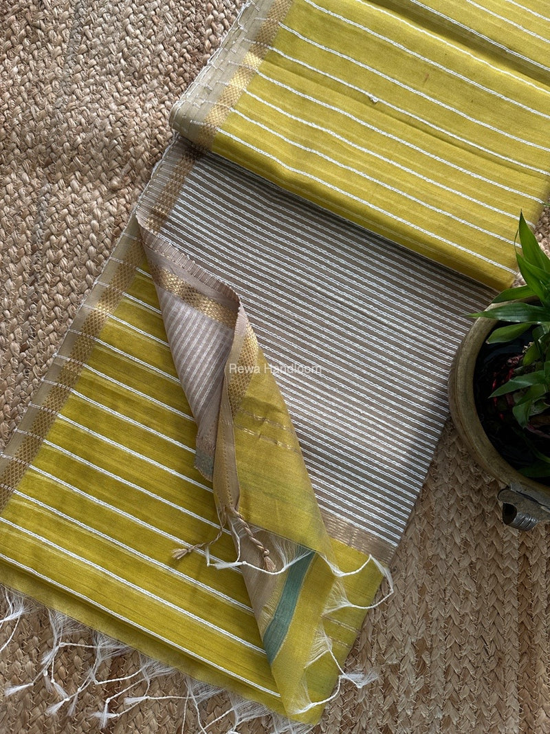 Maheshwari Light Mehendi Green Gichha Thread Lining Saree GTLS023 ...